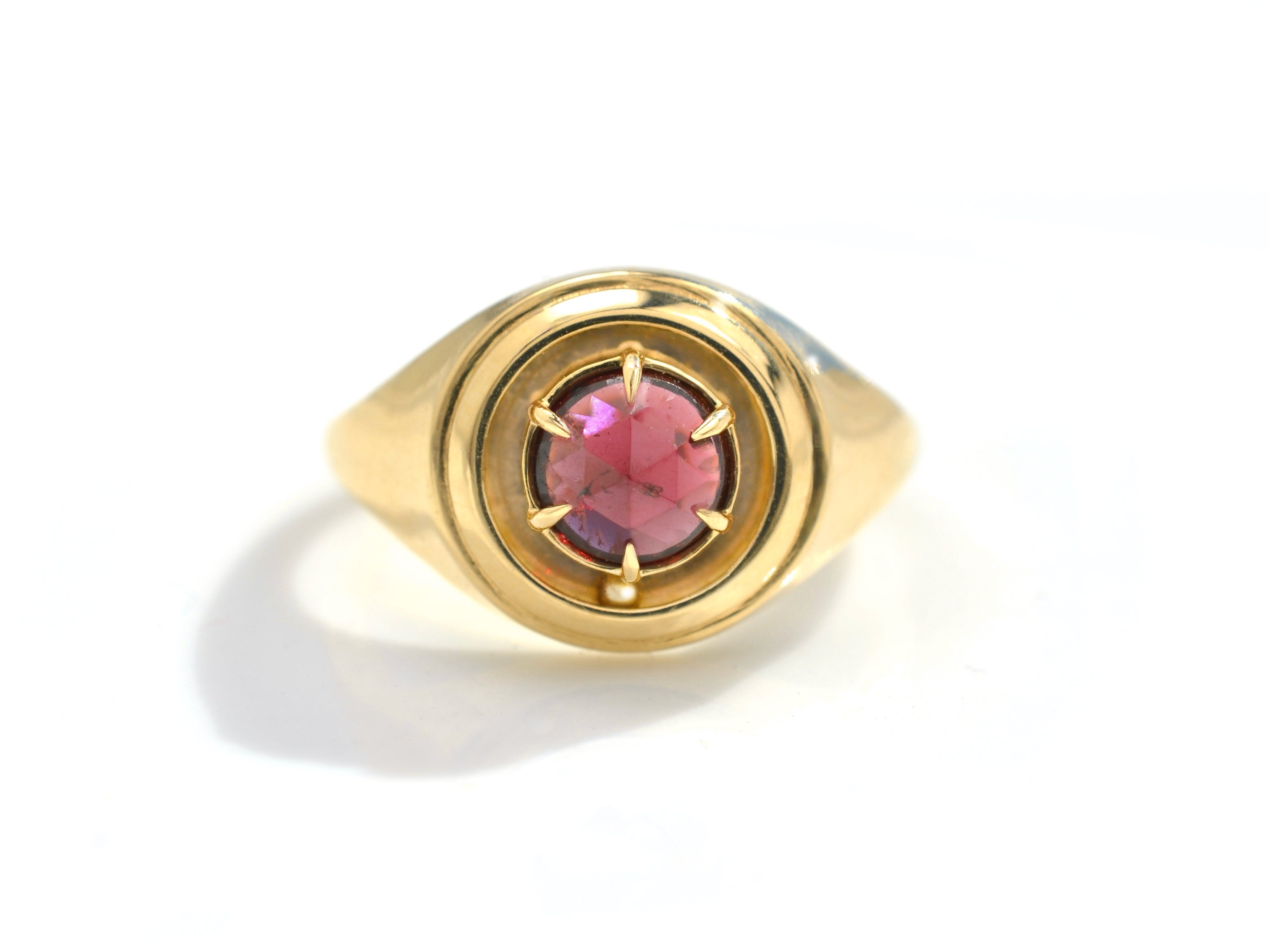 Kinetic Garnet Orbit Signet Ring – Emma Brooke Jewelry